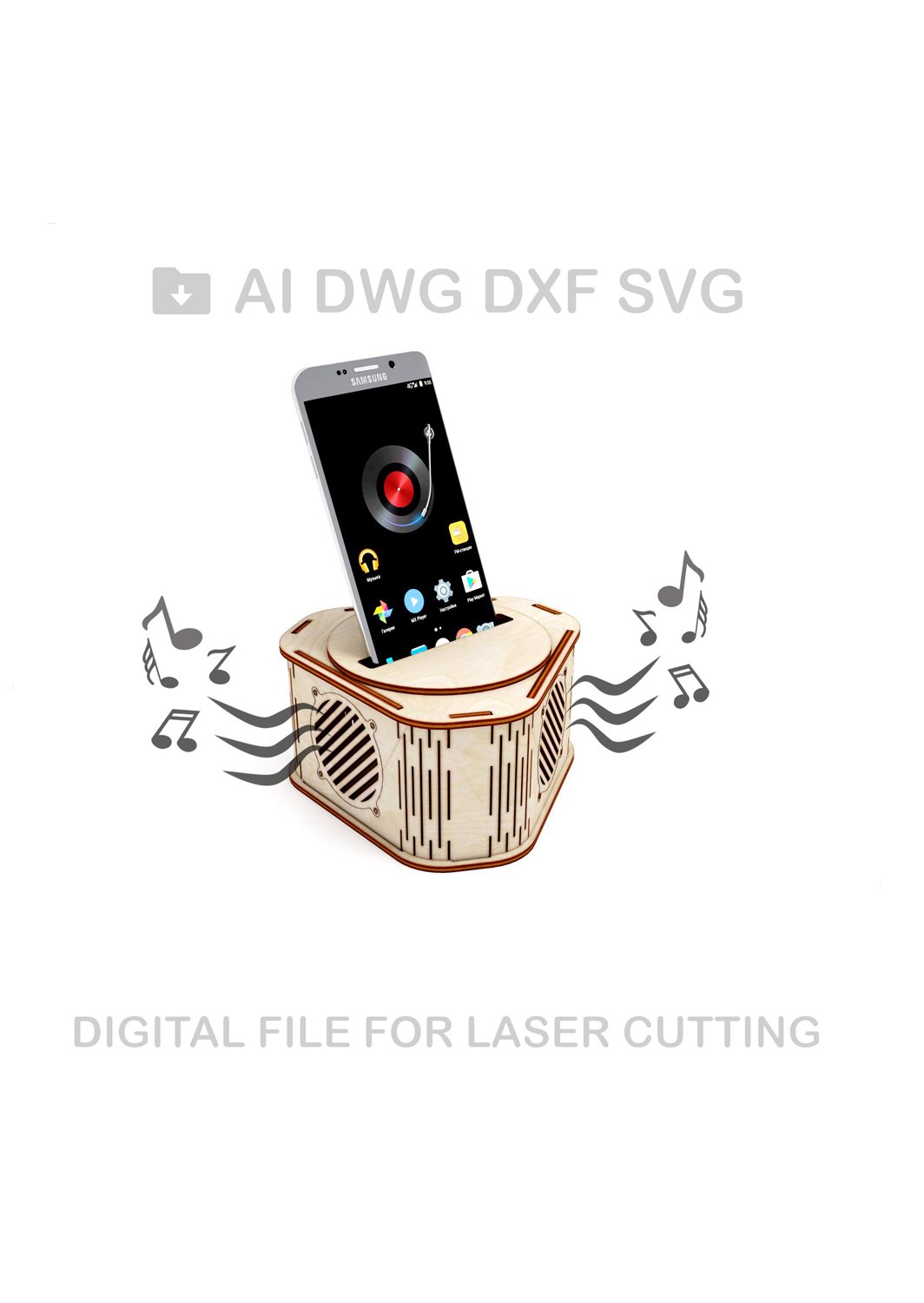 Phone holder vector for CNC svg vector file, (2003062)