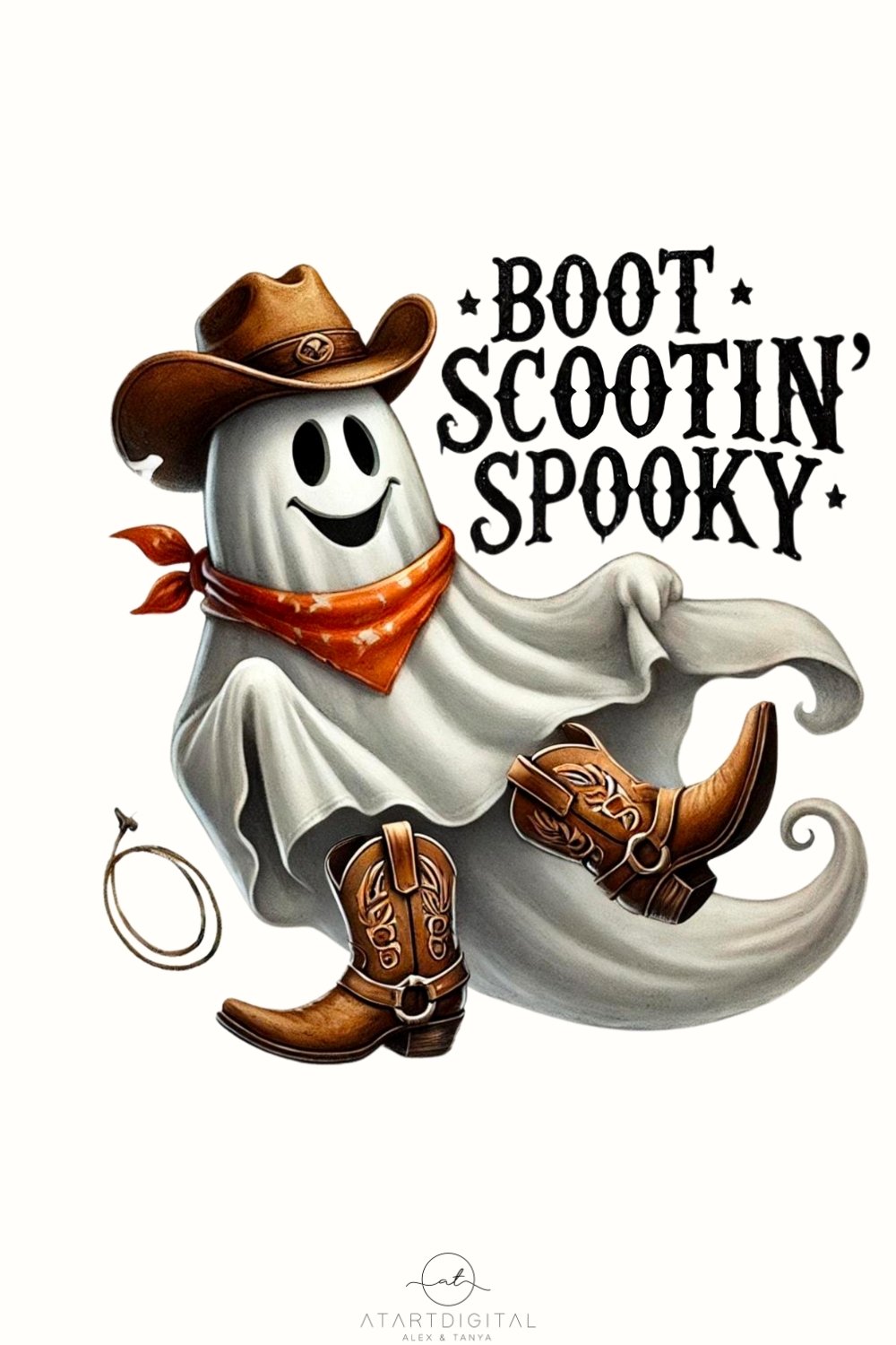 Boot Scootin' Spooky Western Fall PNG, Transparent Halloween