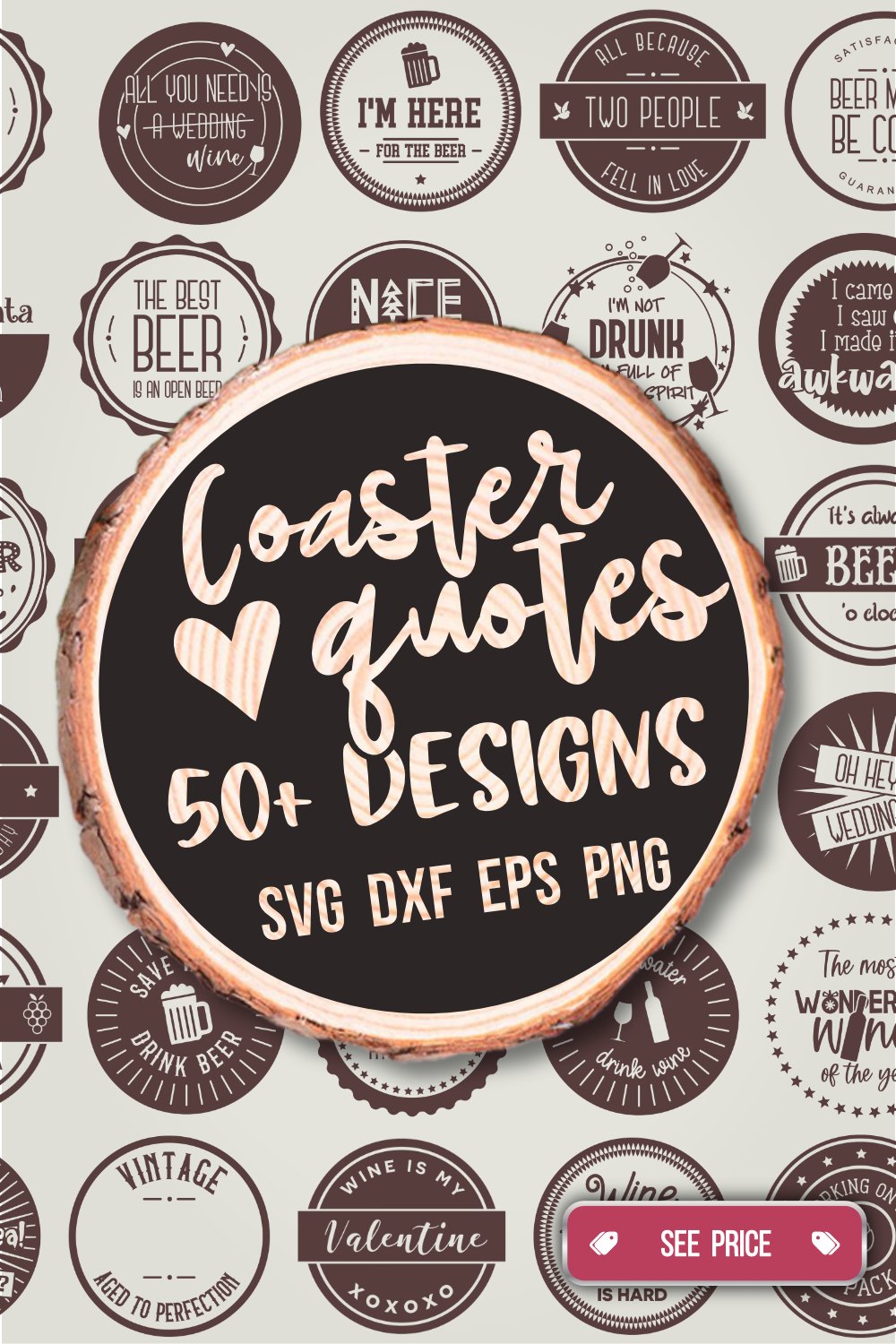 Coaster quotes bundle over 50 designs (1428446)