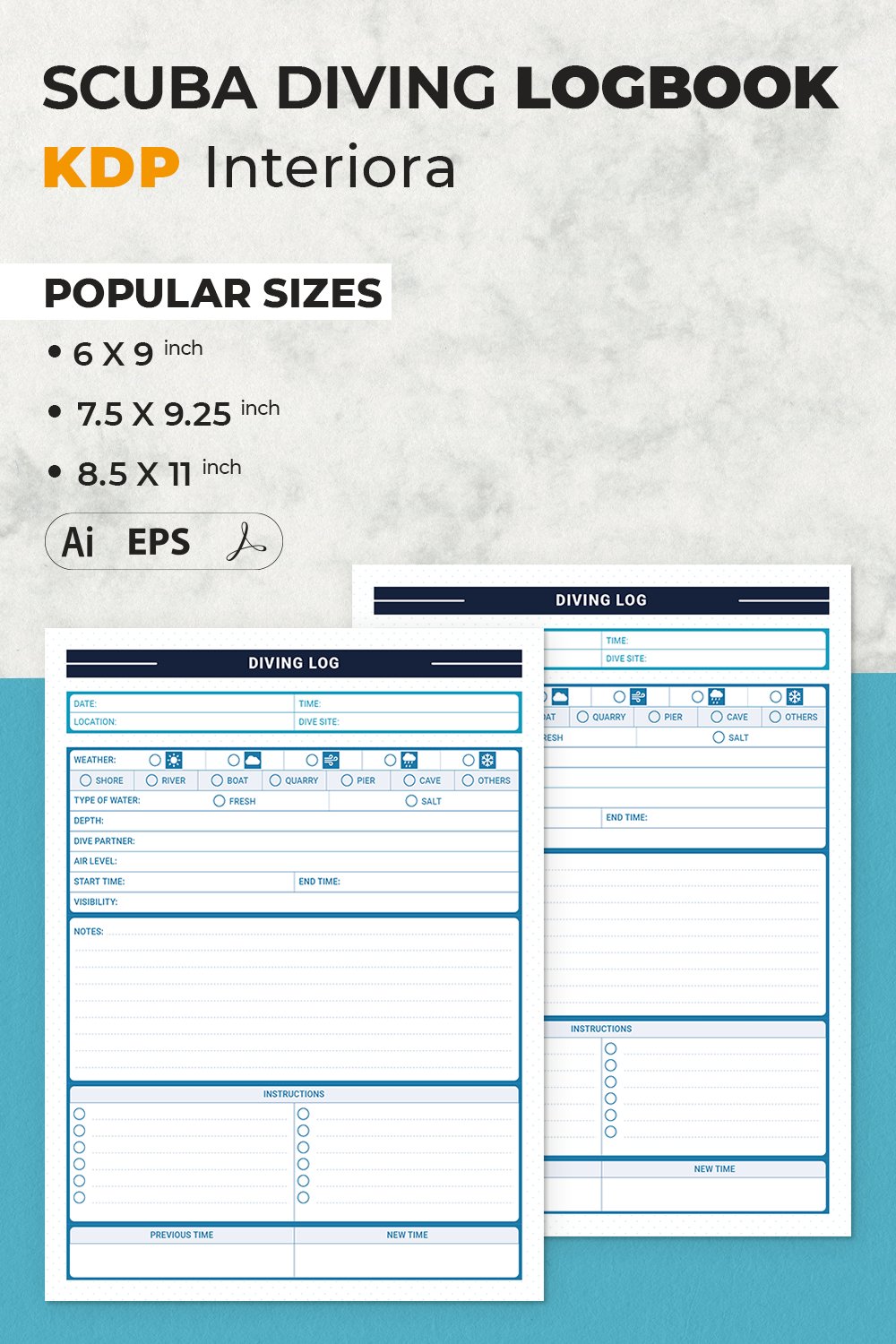Scuba Diving Logbook | Printable Template