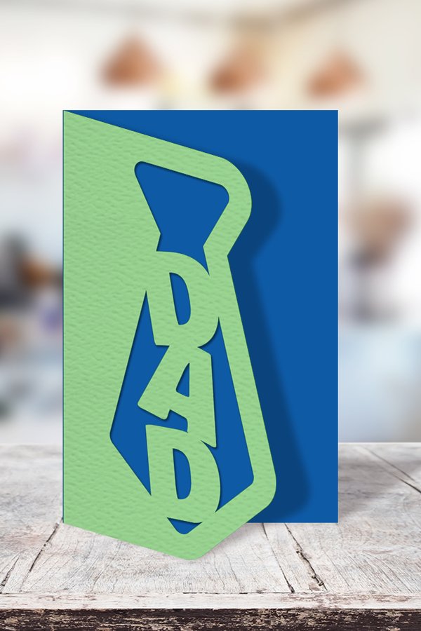 Dad Tie Father's Day Papercut Card SVG