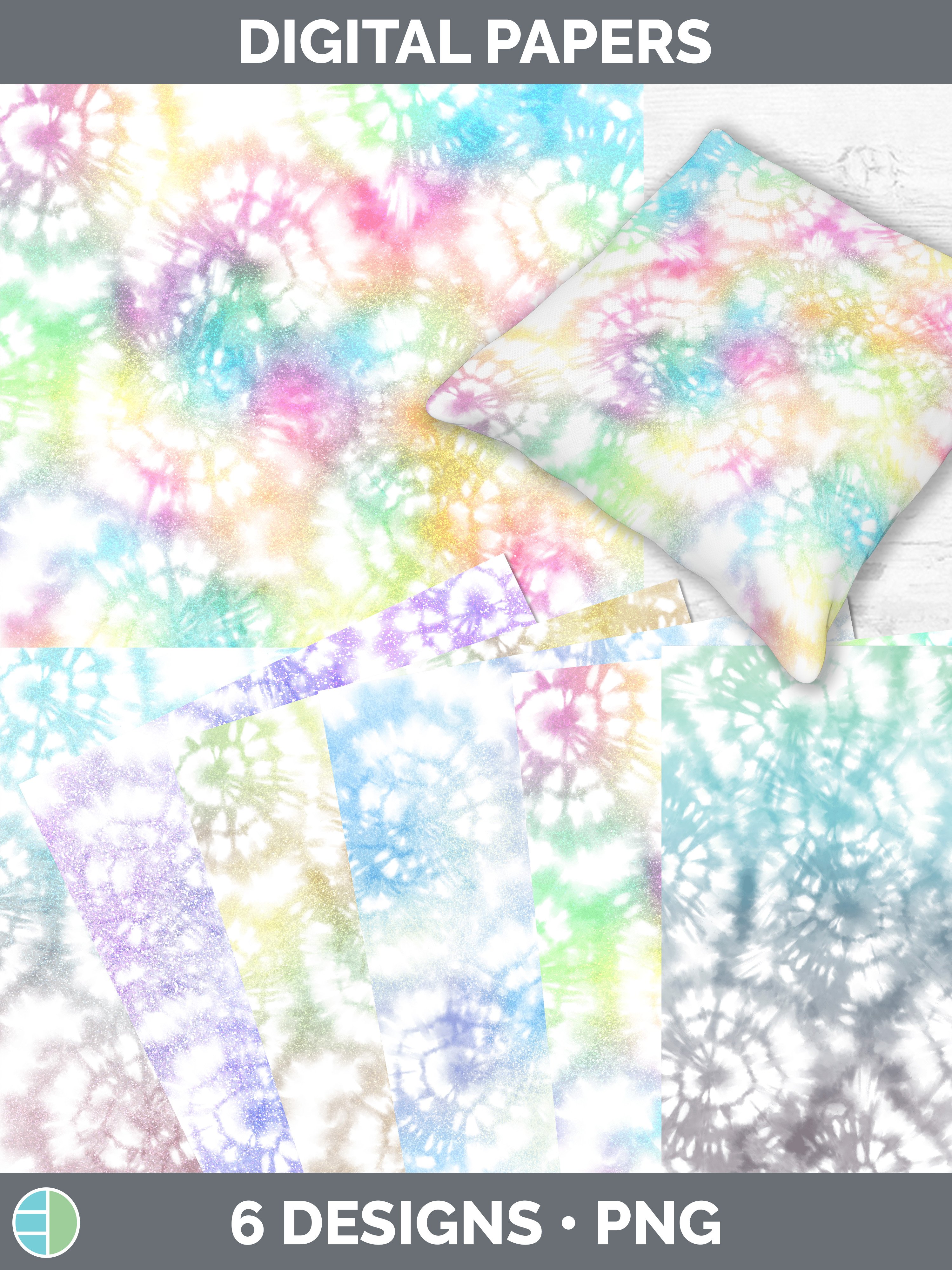 Pastel Tie Dye Backgrounds | Digital Scrapbook Papers