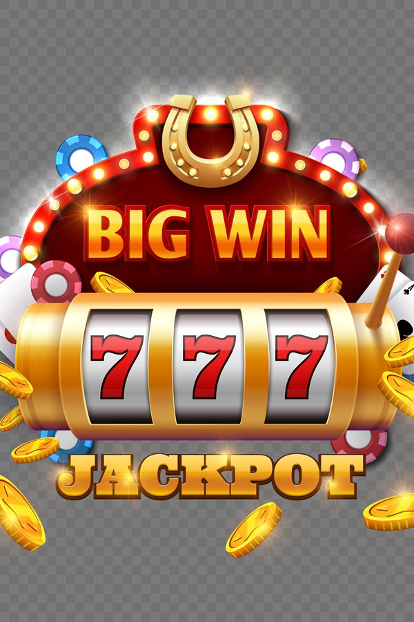 Big win lottery casino isolated on transparent background