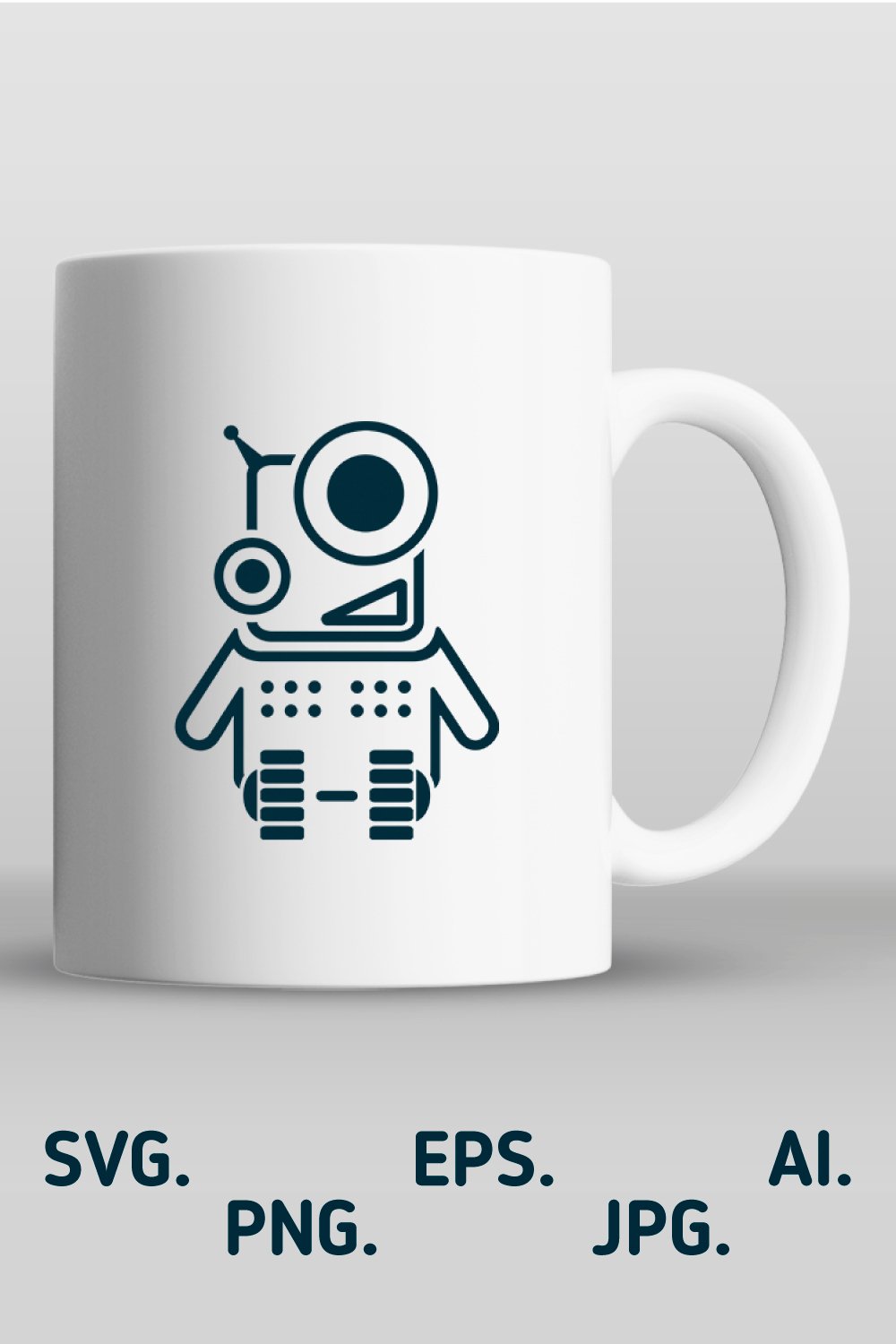 Baby Robot SVG. Cute and smiling robot PNG. Funny robot.