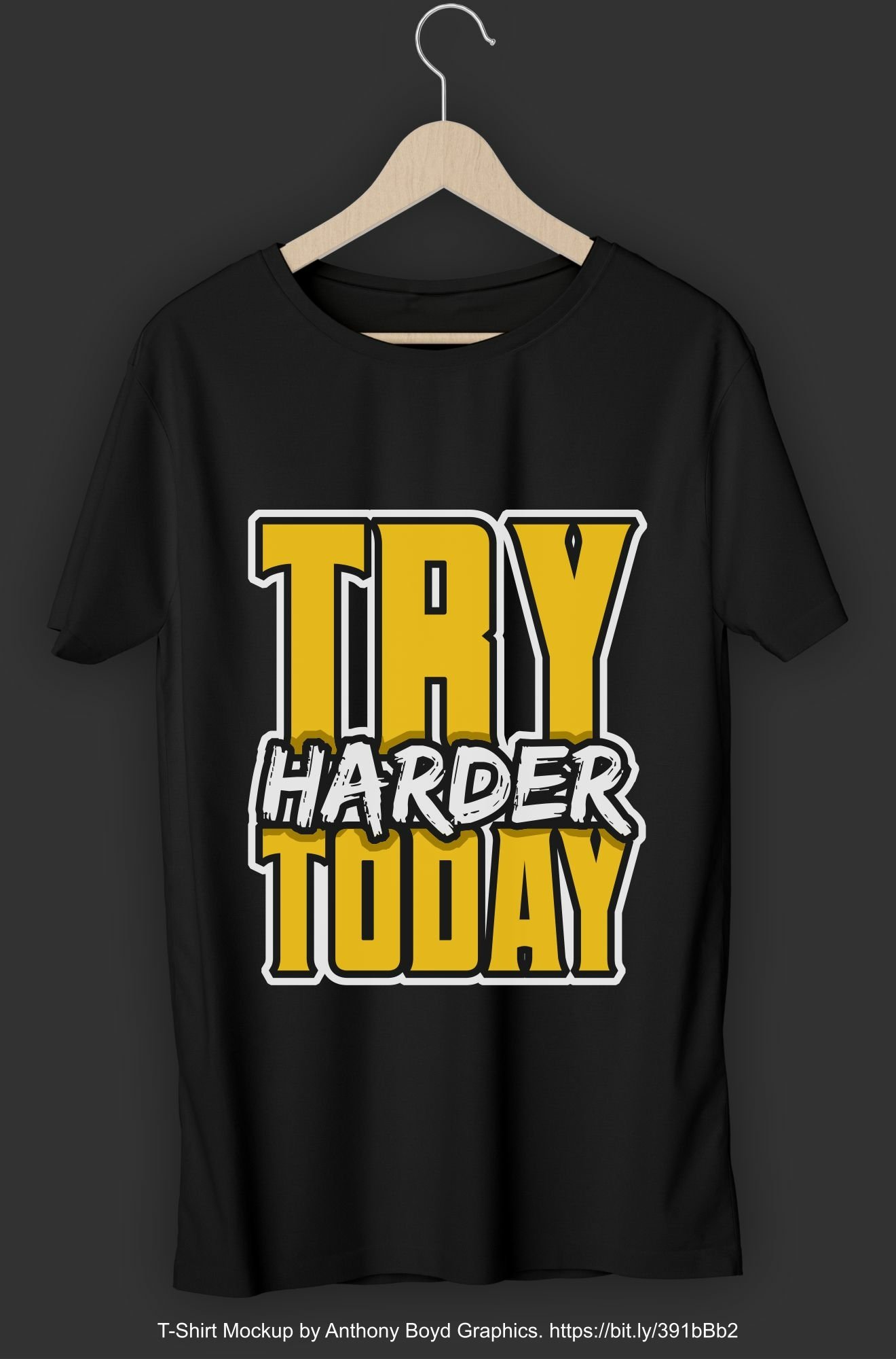 Try Harder Today | Motivation T-Shirt Design SVG PNG EPS AI
