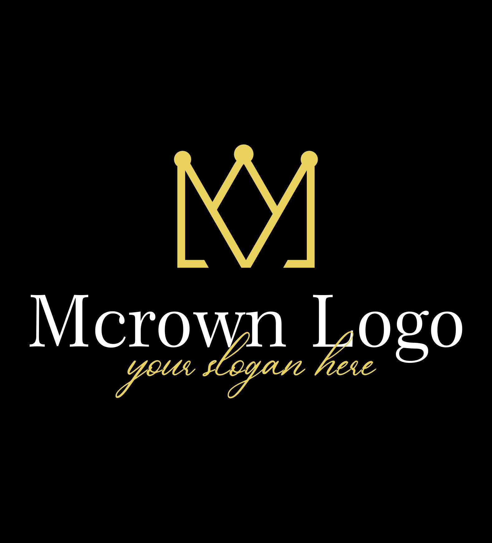 M Crown Logo Vector