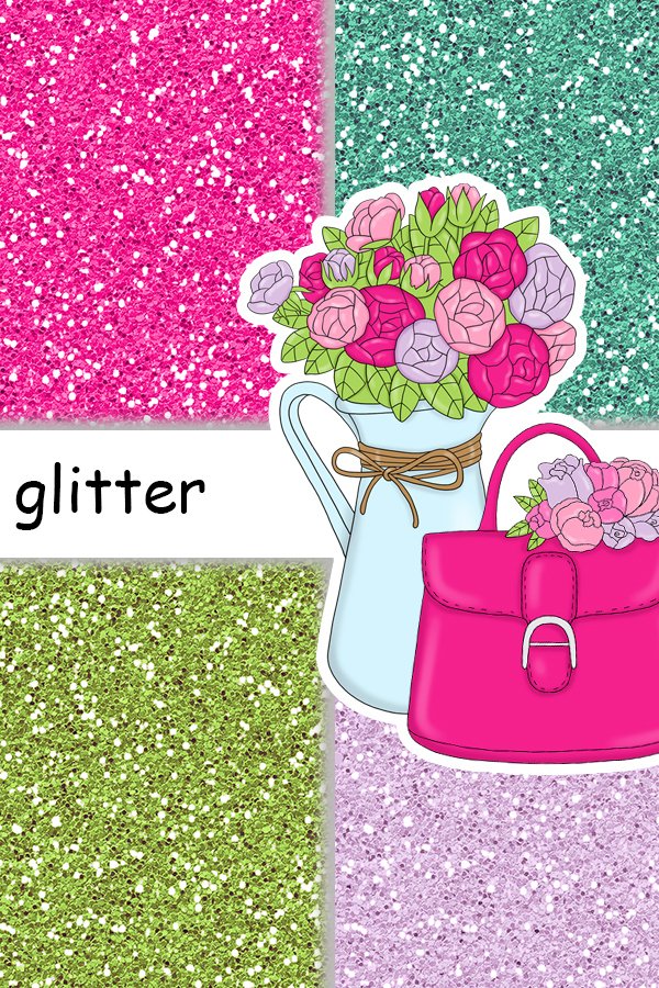 Bright Sparkle Textures | Spring Glitter Paper
