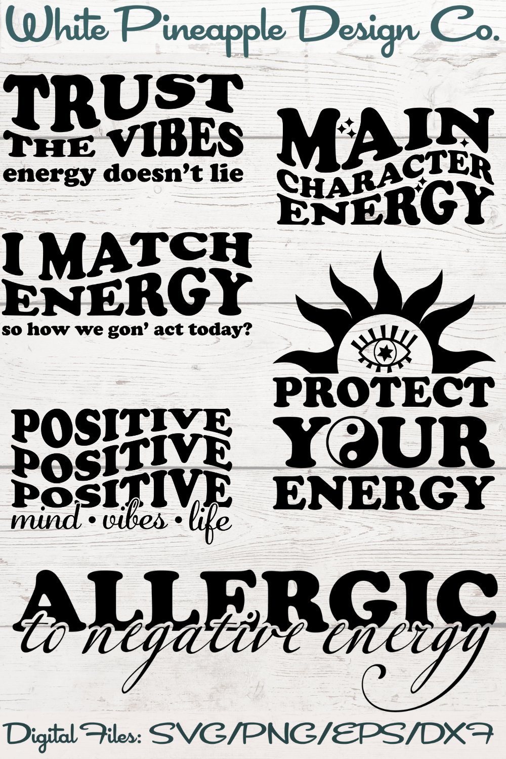 Positive Energy SVG, I Match Energy SVG, Positive Vibes SVG