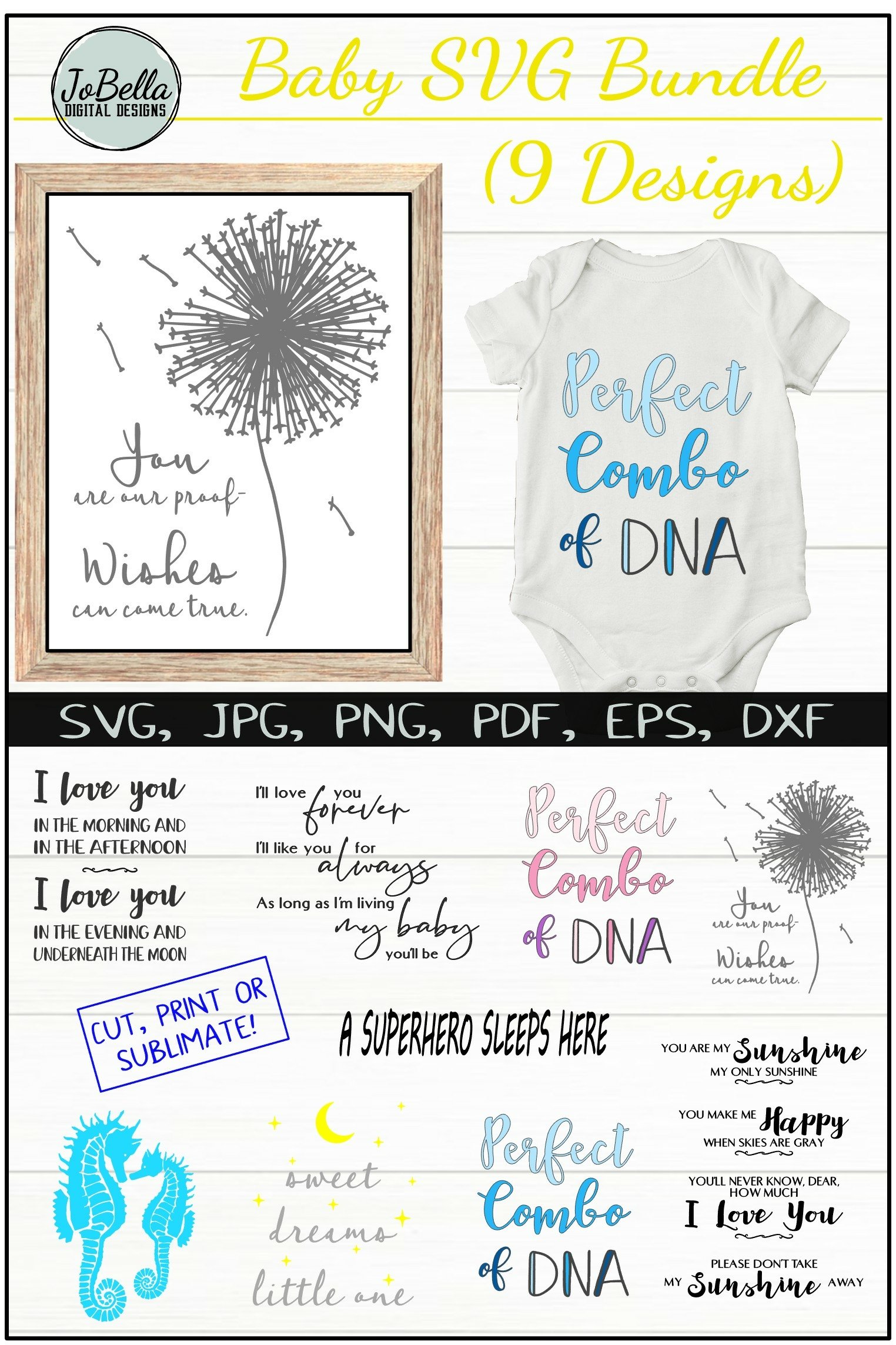 Kid and Baby SVG Bundle I 9 Designs