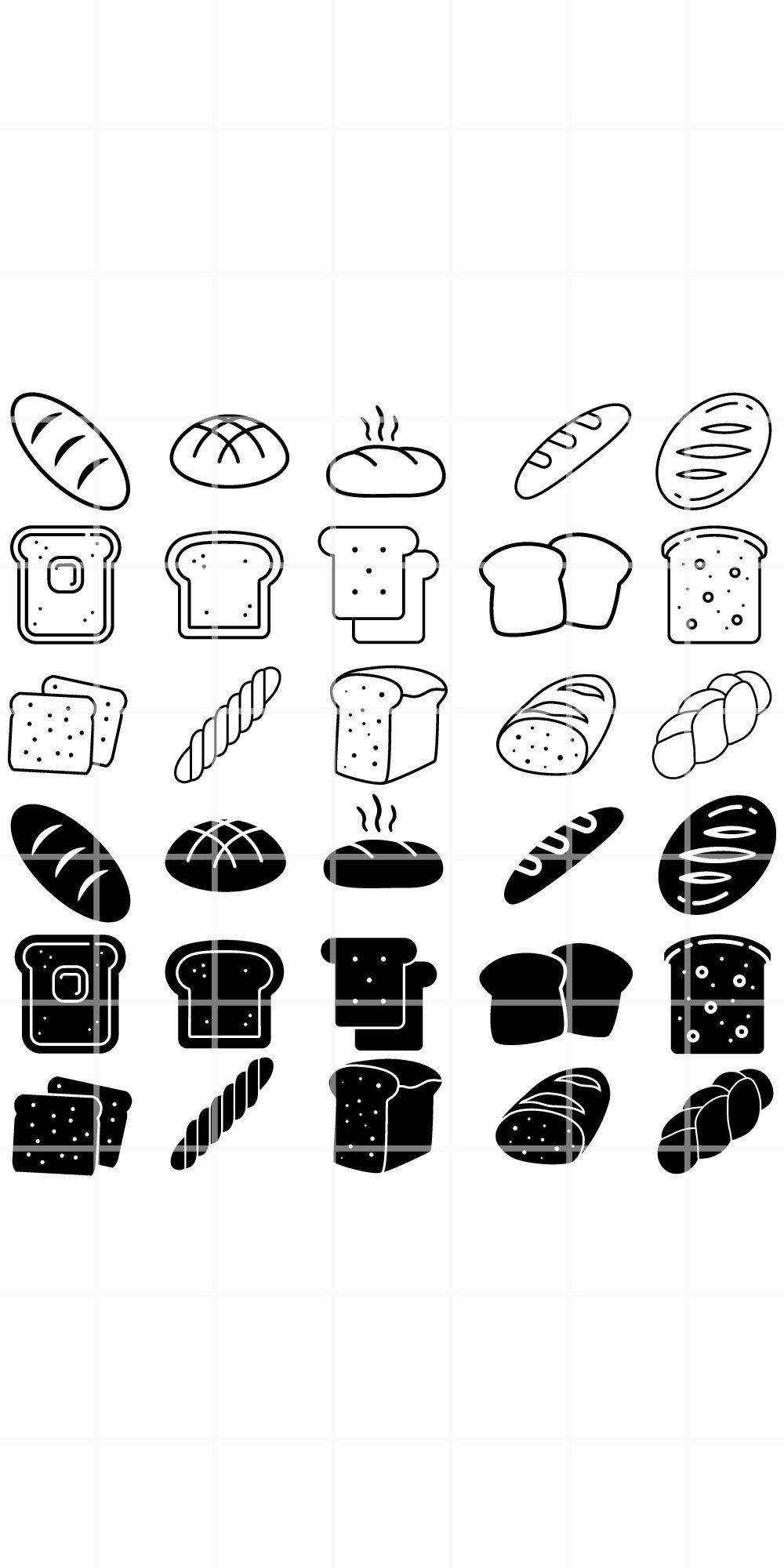 Bread SVG. Bread png. Bread clipart. Toast cut file. Vector.