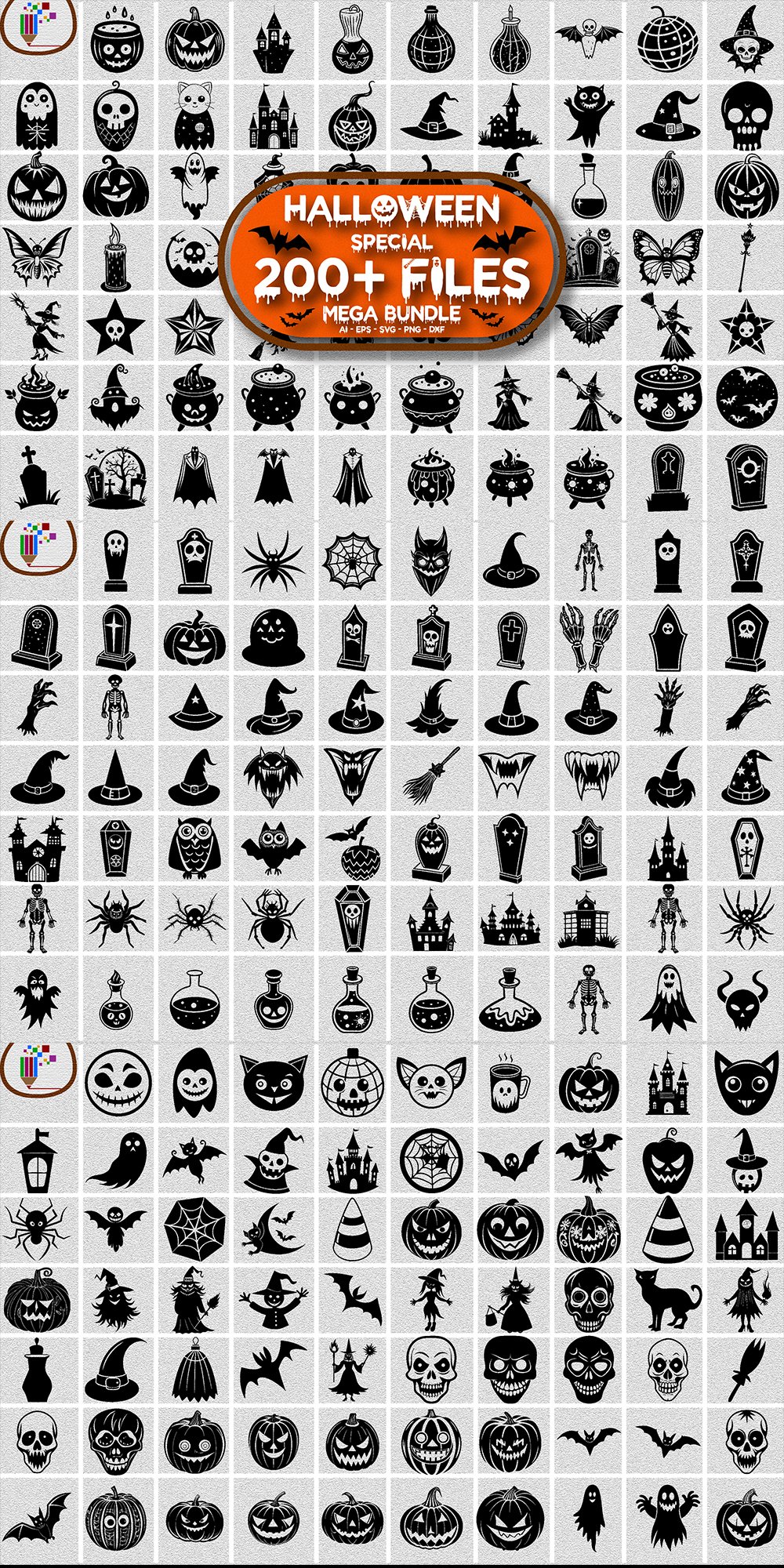 Halloween SVG Bundle Spooky Scary Silhouette (4683004)