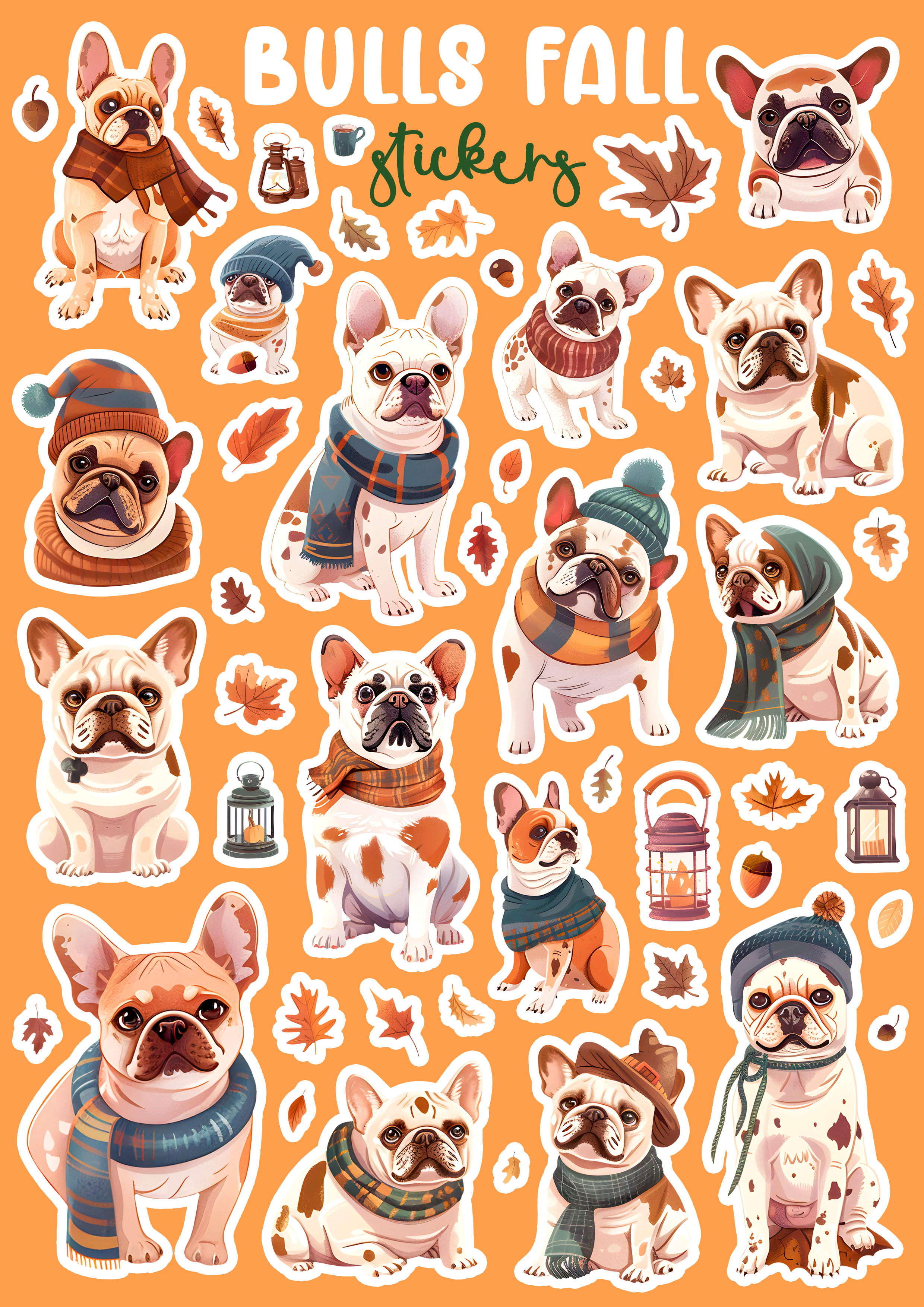 Cozy Autumn Stickers |Png/Jpeg Print and cut