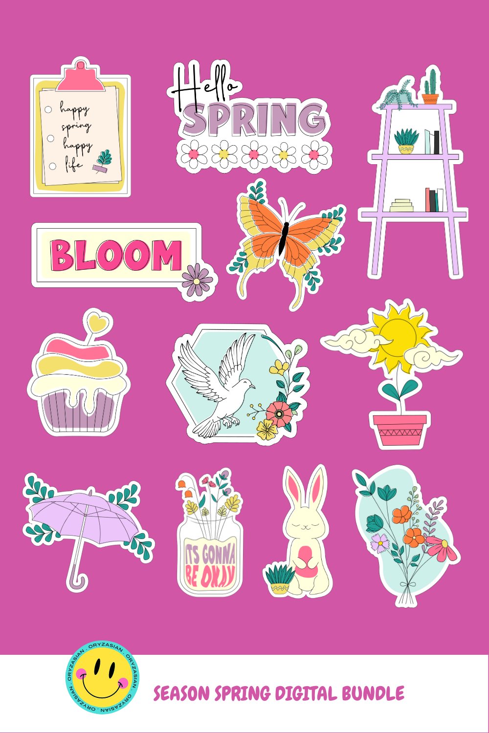 Season Spring Art Bundle | Printables Flower Spring PNG, SVG
