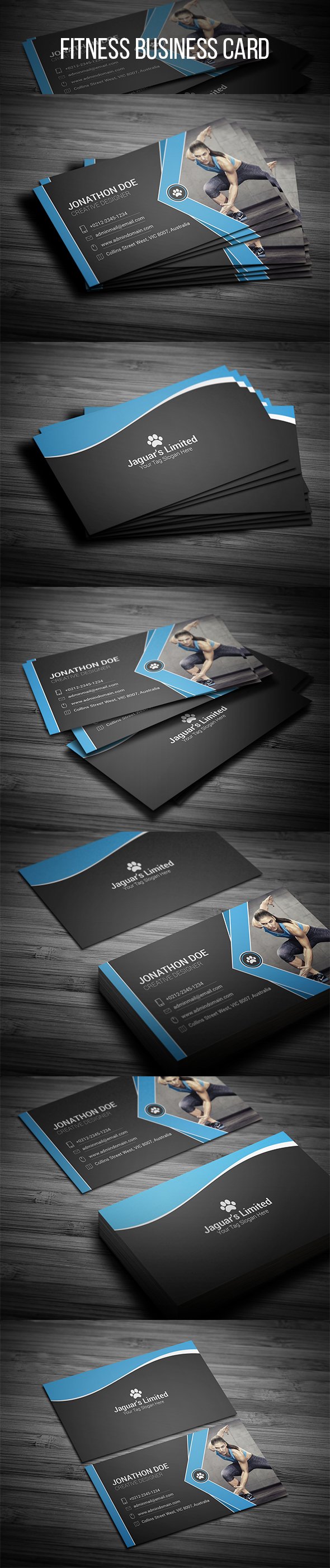 Fitness Business Card Template Design