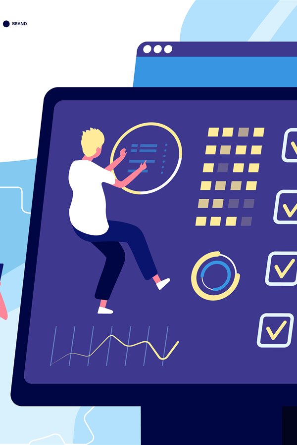 App testing landing. People develop and test smartphone ui d
