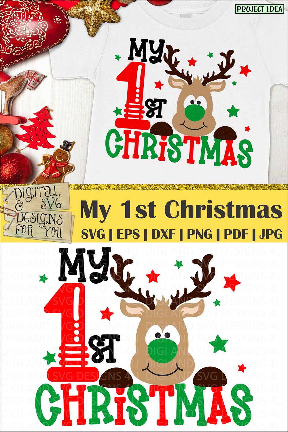 My 1st Christmas, Baby's First Christmas, Christmas SVG