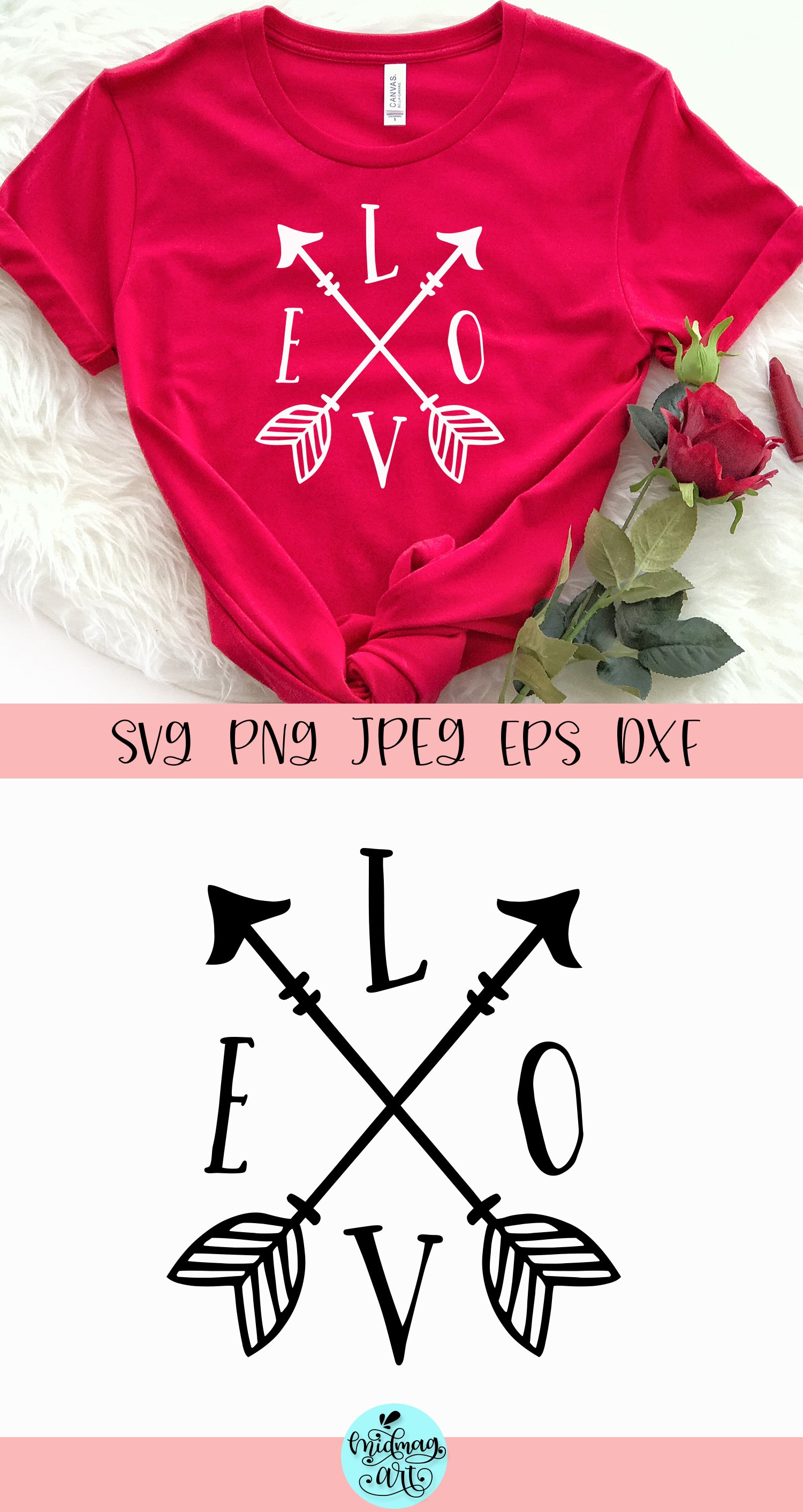 Love arrow svg, valentines day svg
