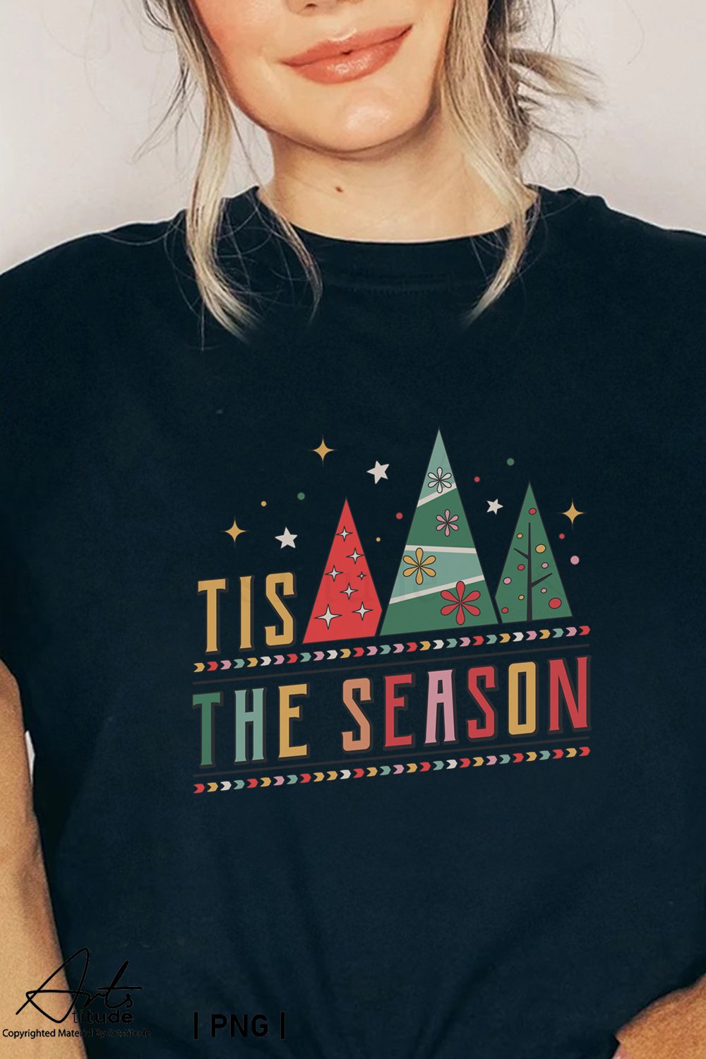 Retro Christmas Tree PNG Sublimation, Tis The Season
