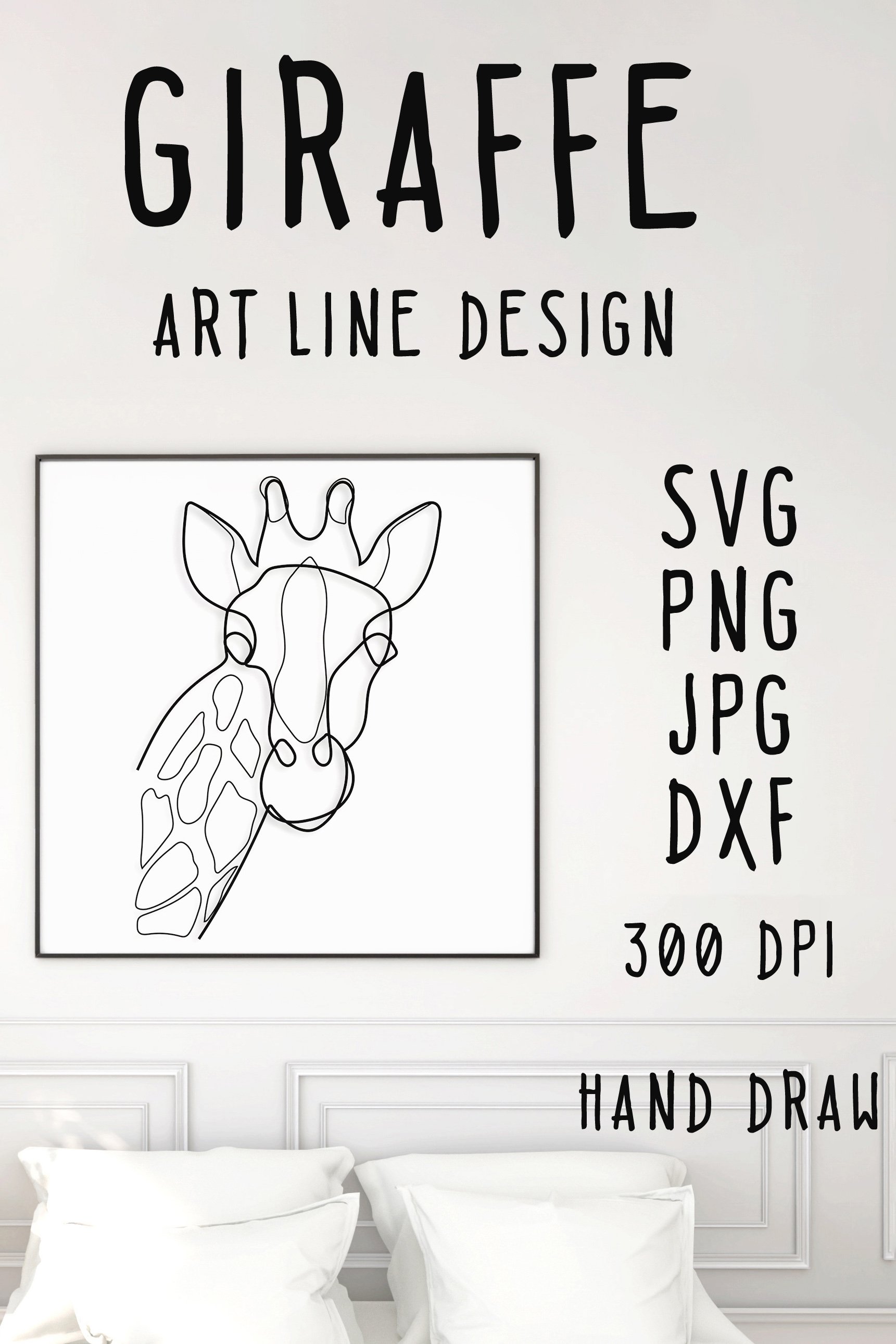Giraffe art line design