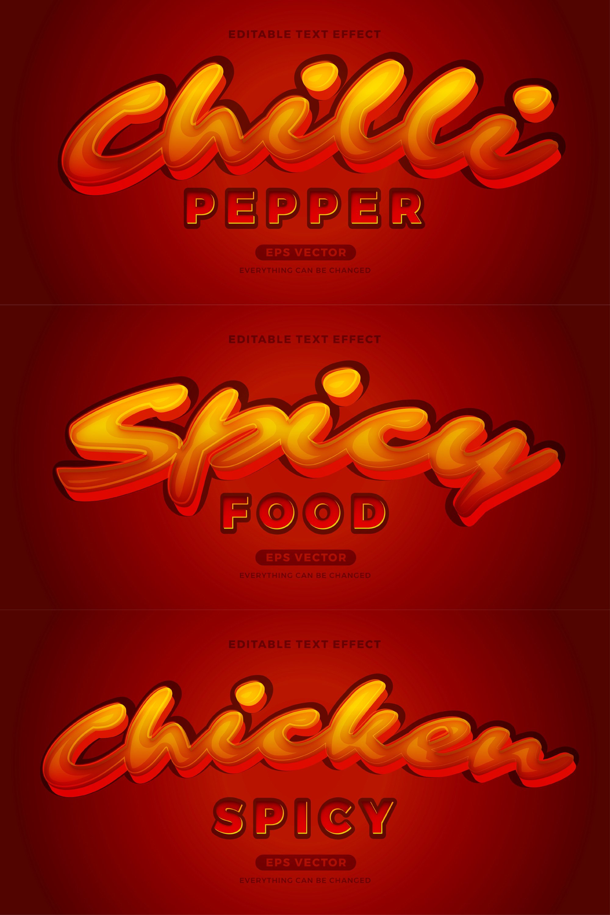 Editable Text Effect Chili Pepper Style