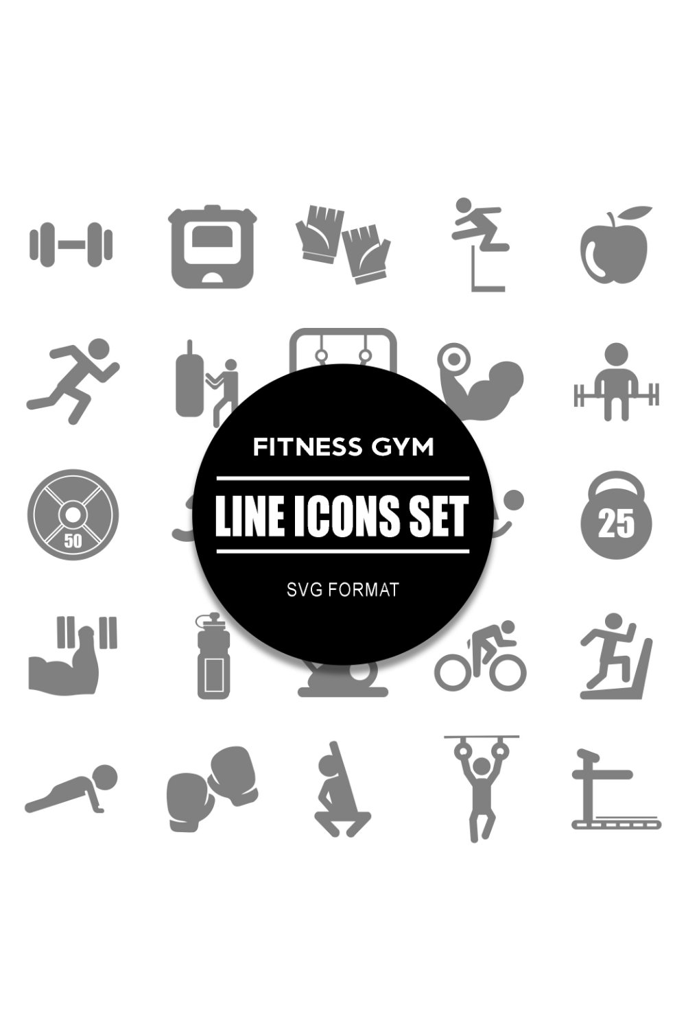 Fitness and Gym icon Set