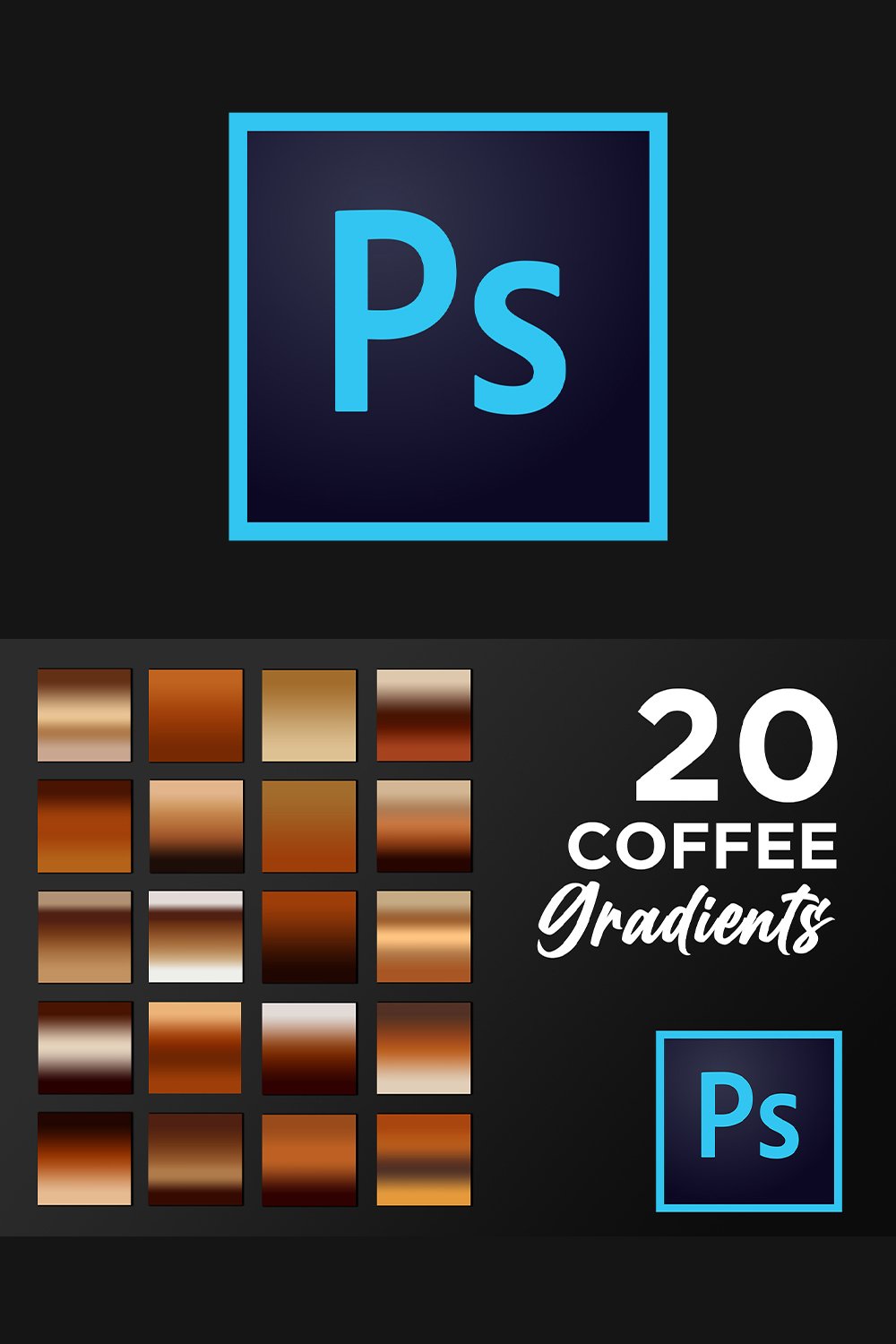 Adobe Photoshop coffee gradient pack GRD gradients