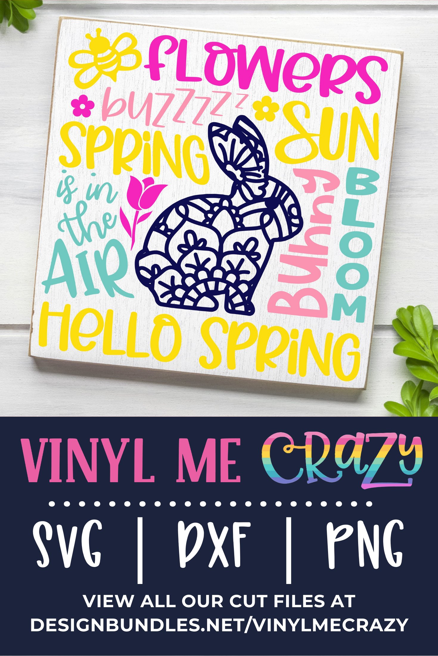 Spring Easter Subway Word Art SVG DXF PNG