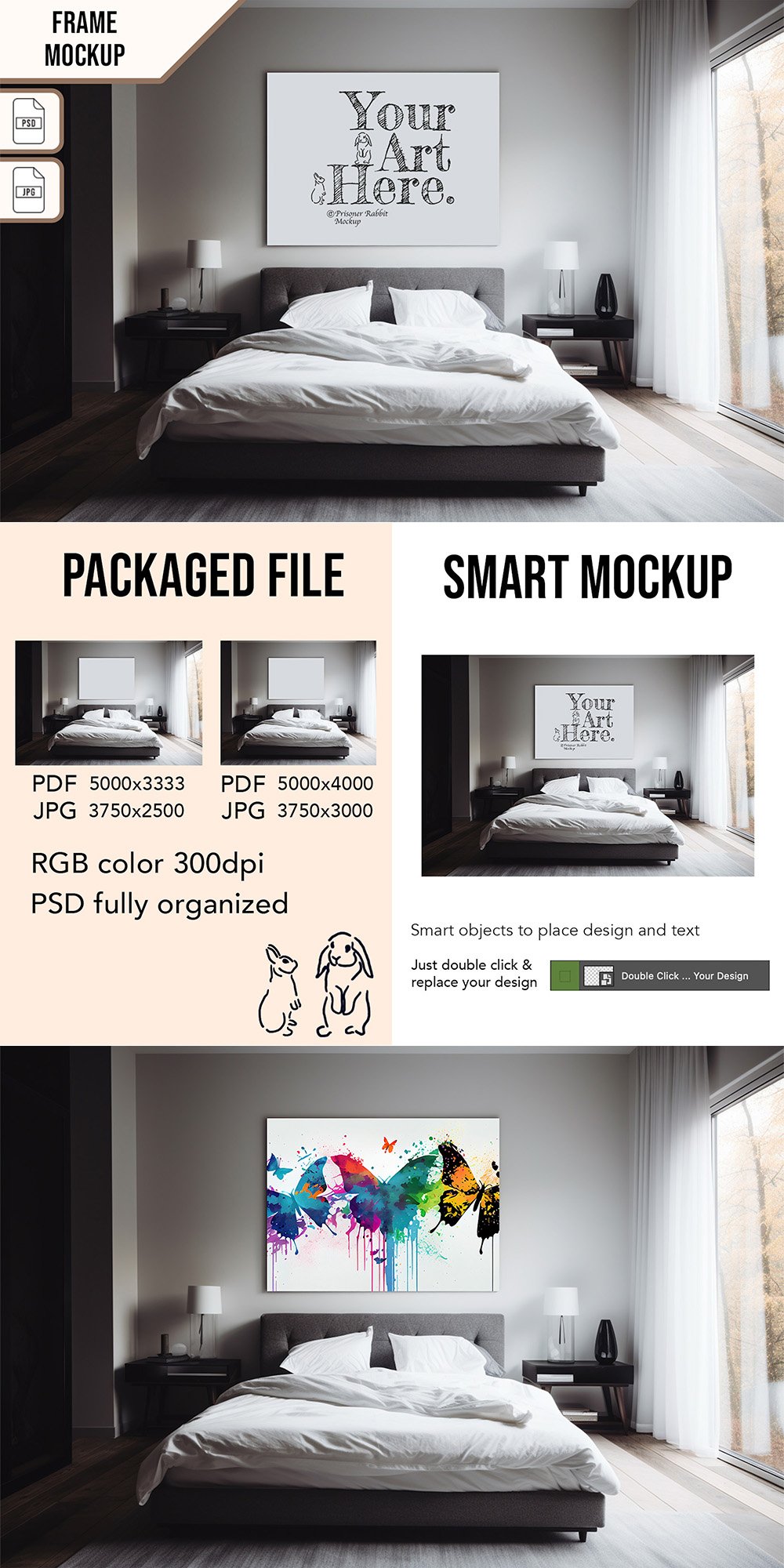Canvas Smart Mockup PSD & JPG Template Graphic (2772604)