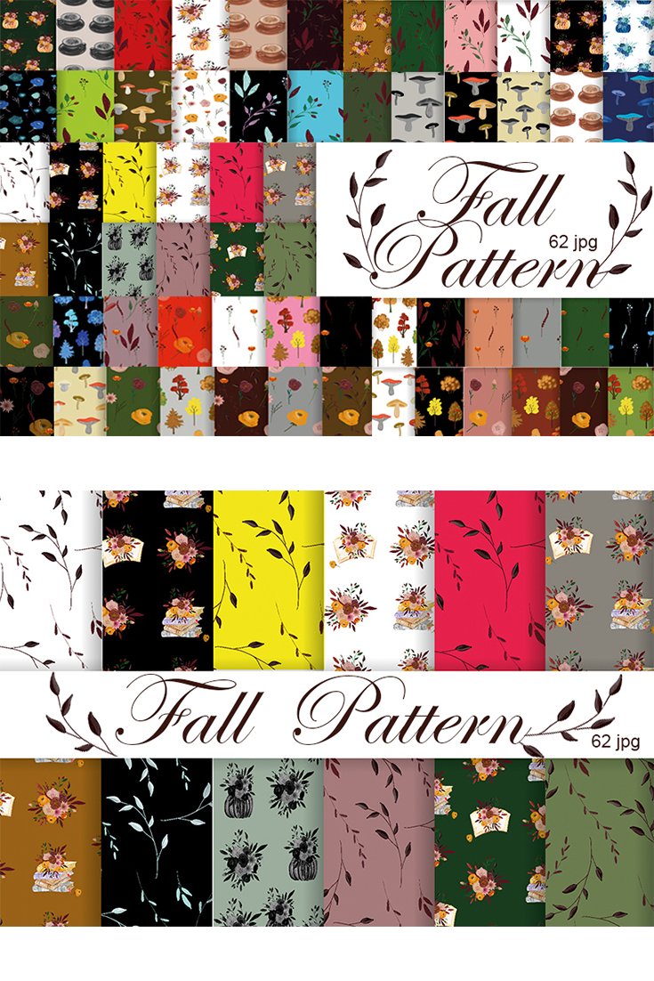 Fall. Pattern. Autumn. Pumpkin. Seamless. Digital papers.