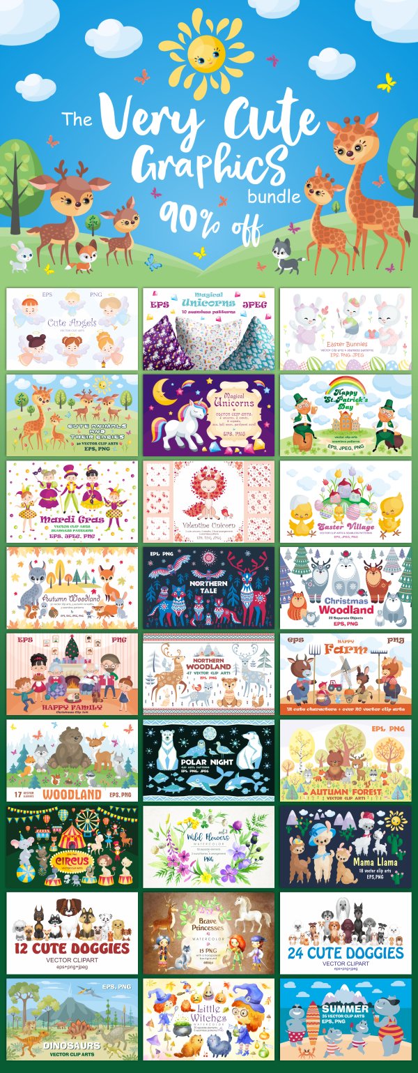 The Very Cute Graphics Bundle (218688)