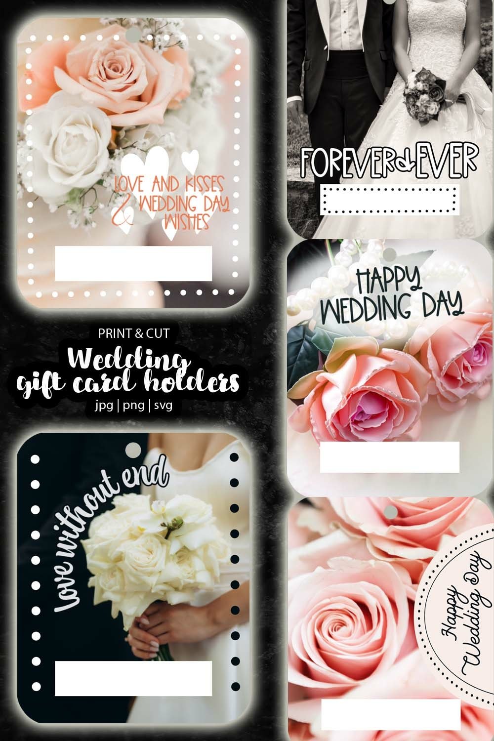 Wedding Money Card Holders: Printable Designs"