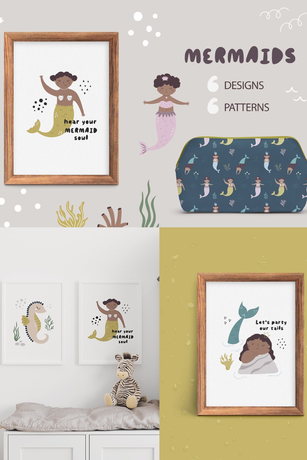 Charming Mermaids for Kids / Frame art