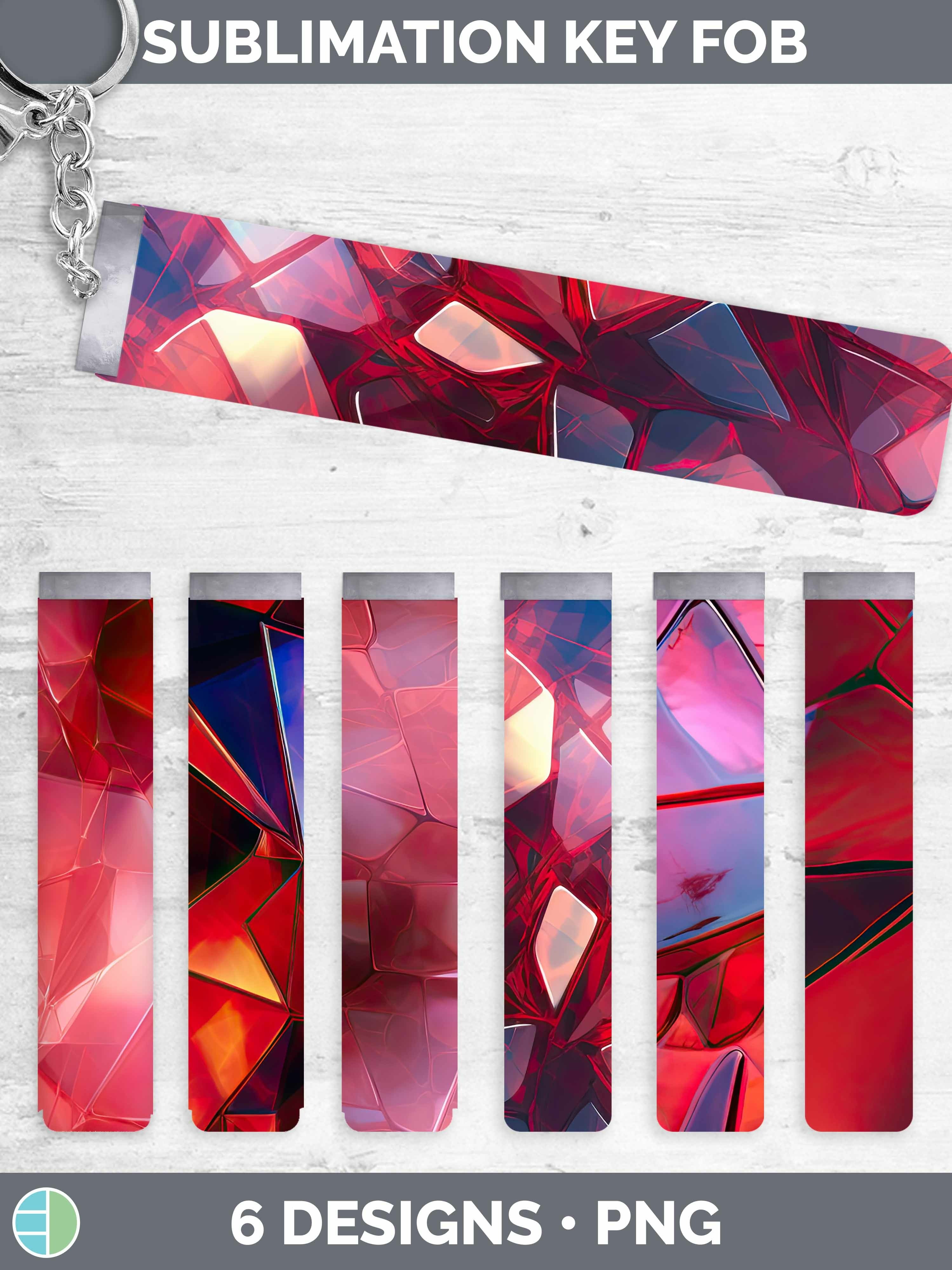 Holographic Red Key Fob | Bundle Wristlet Designs