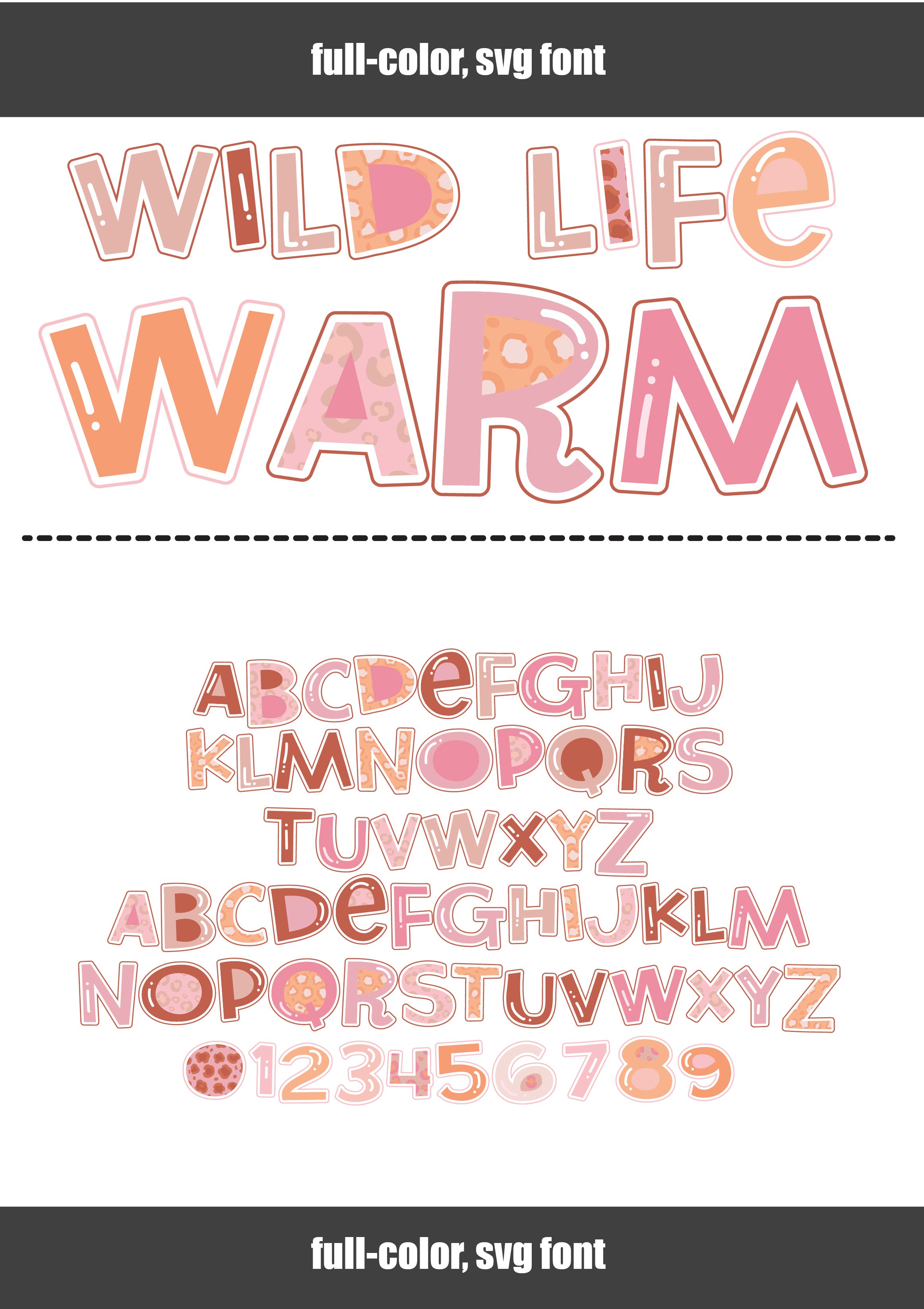 Full Color Pink SVG Font: A Whimsical and versatile font