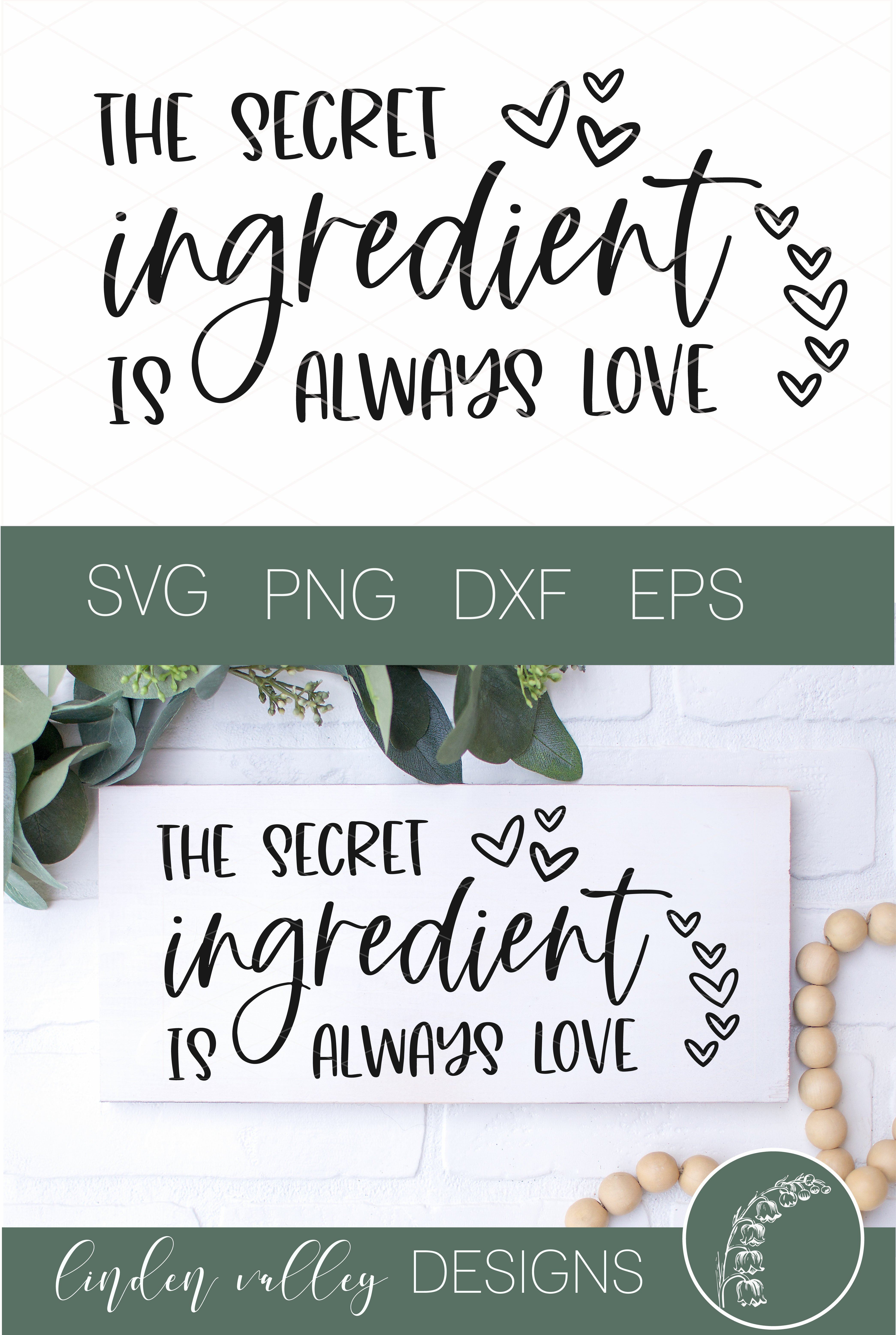 The Secret Ingredient Is Always Love Svg-Kitchen Svg-Baking