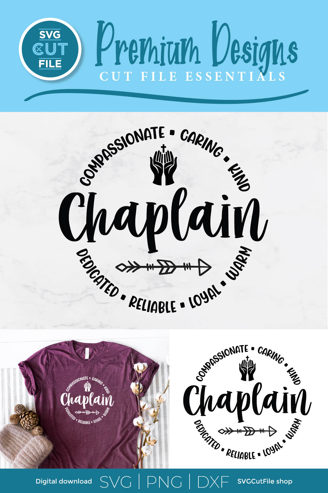 Chaplain svg, a religious svg design for Hospice