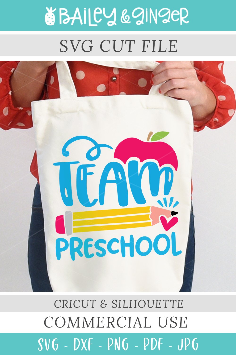 Team Preschool Teacher SVG Cut File - First Day of School