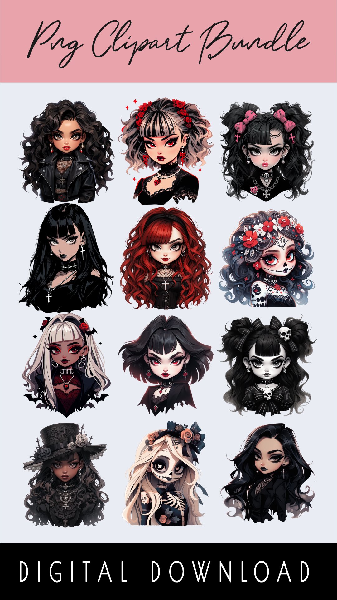 Cute Halloween Sublimation Bundle: PNG Watercolor Clipart