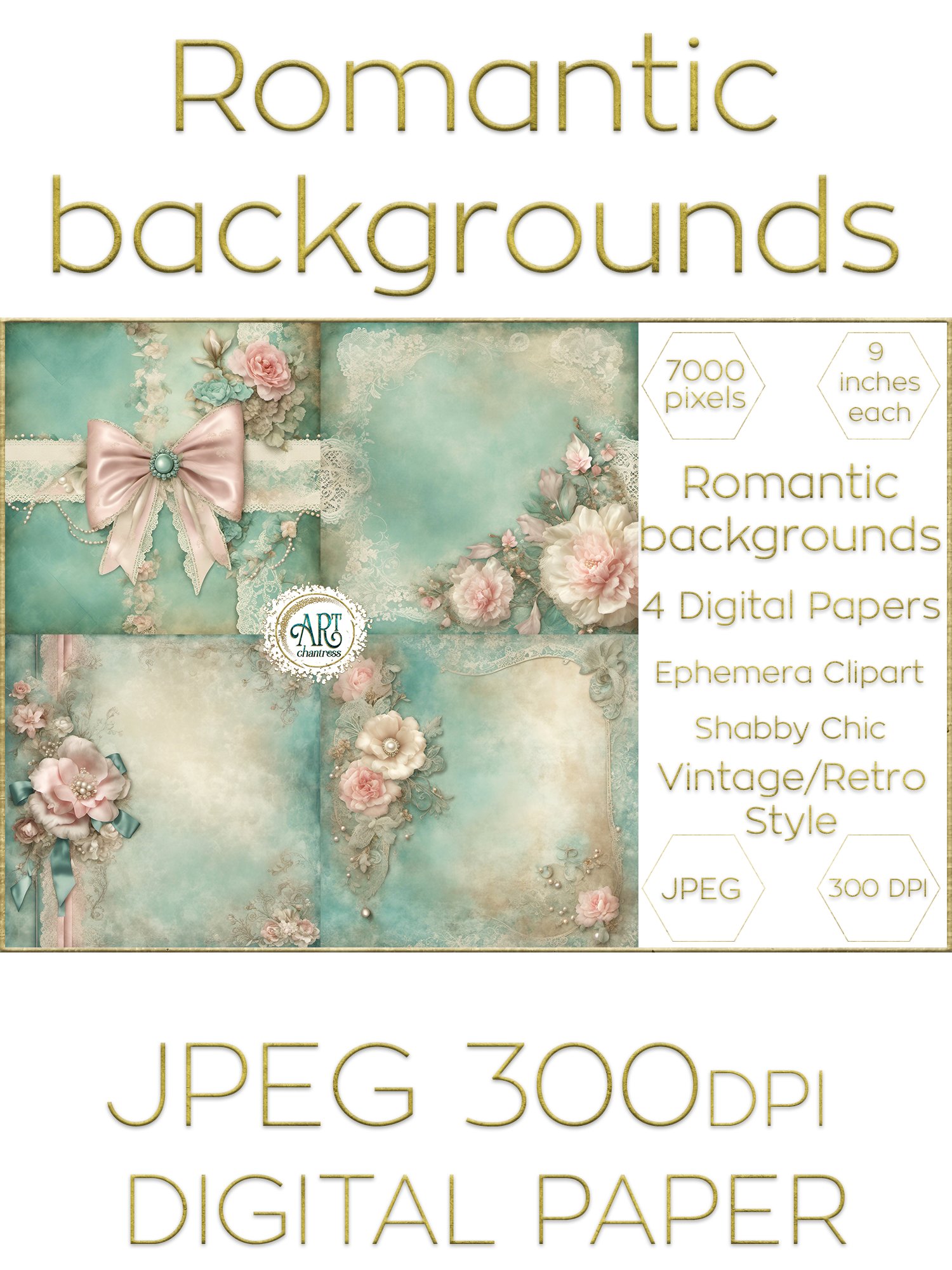 Vintage Scrapbook digital papers soft shabby old (2965937)