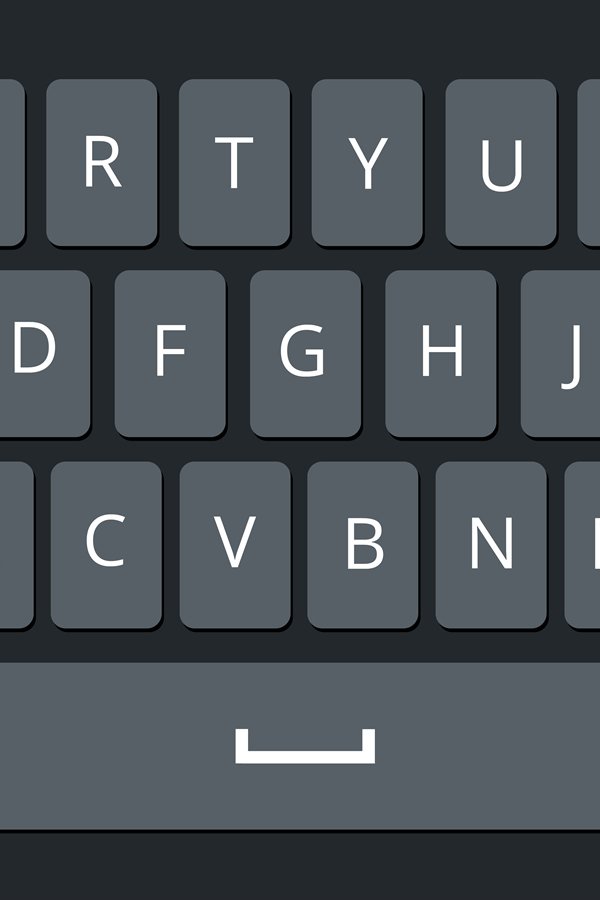 Smartphone keyboard, mobile phone keypad vector mockup