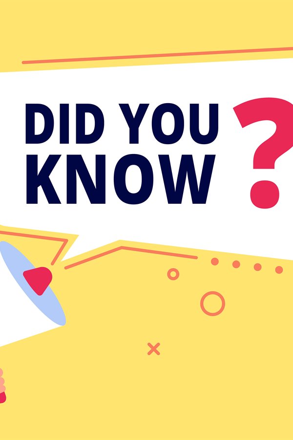 Did you know. Innovative facts, question banner or quiz idea