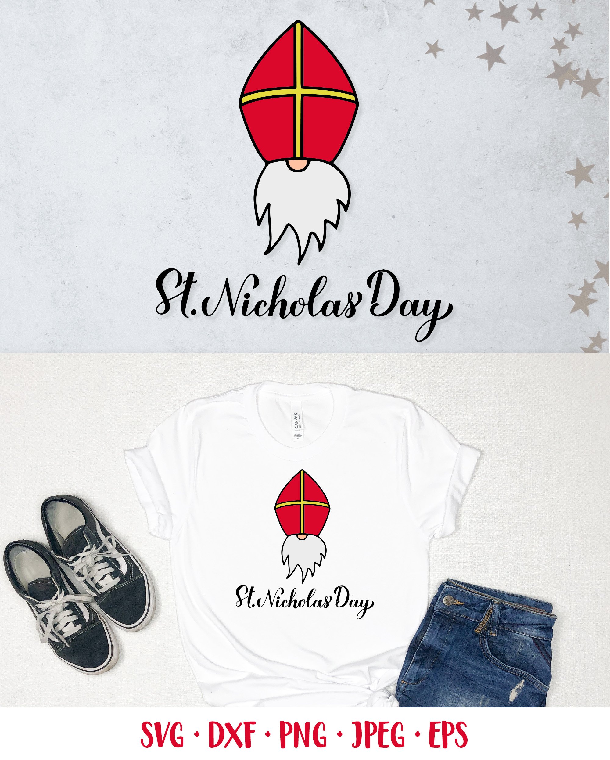 St. Nicholas Day SVG. Saint Nicholas Day cut file