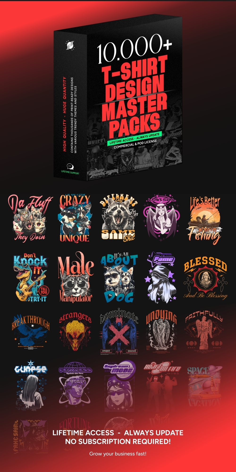 T-shirt Design Master Packs - Mega Bundle for Clothing Brand
