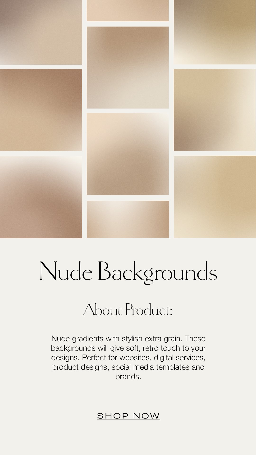 Nude Gradient Backgrounds With Grain Texture | PSD, JPG, PNG
