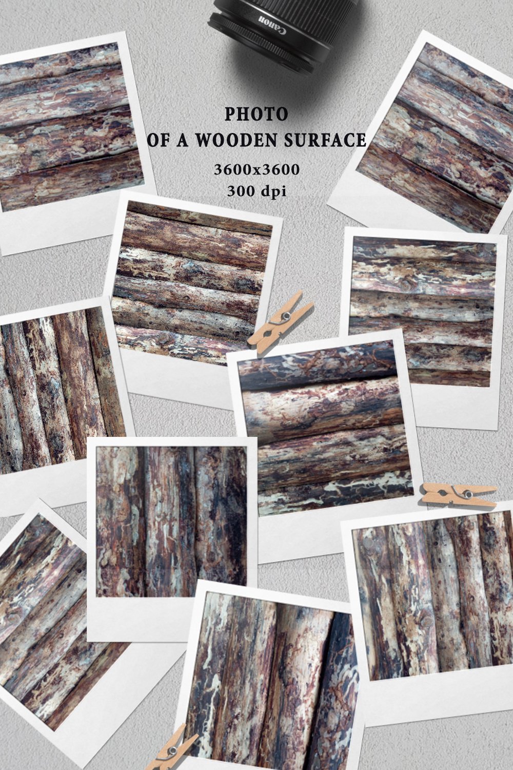Bundle of digital paper from the texture of an old tree