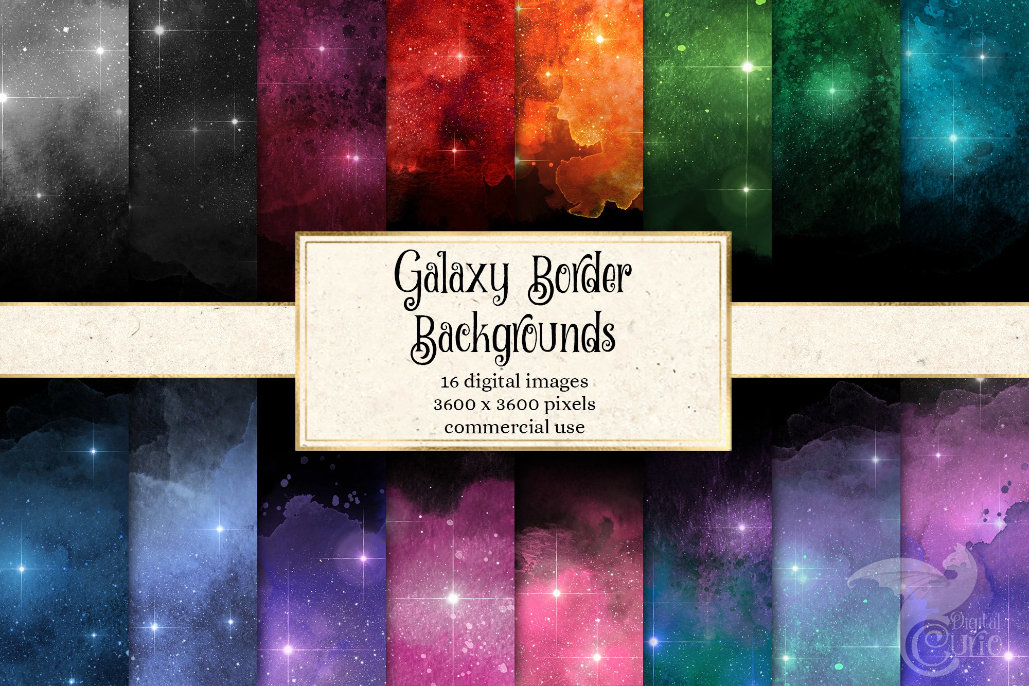 Galaxy Borders Digital Paper