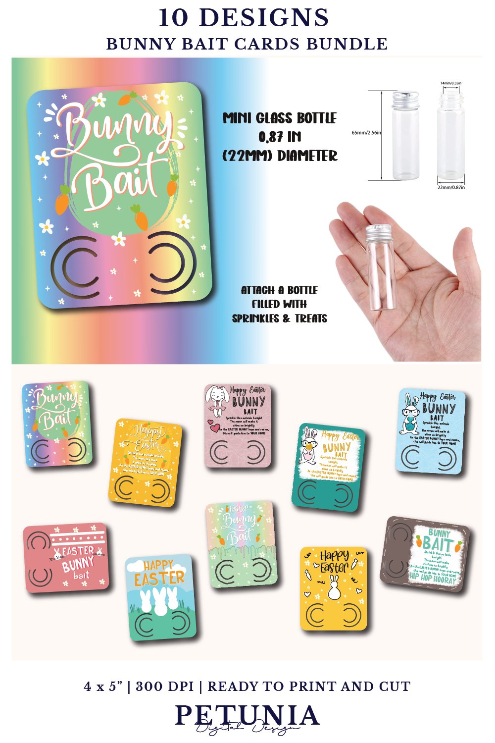 Easter Bunny Bait Cards Bundle | Printable Easter Card