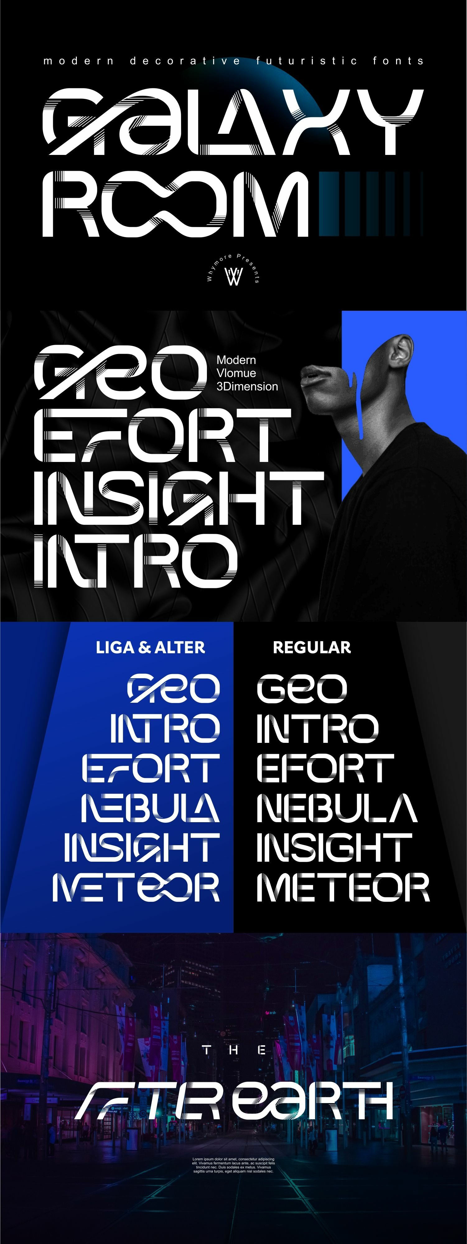 Galaxy Room | Futuristic font | Space Font