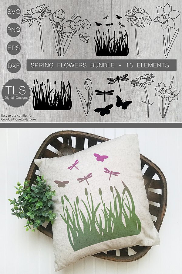 Spring Flowers SVG bundle | Floral SVG bundle