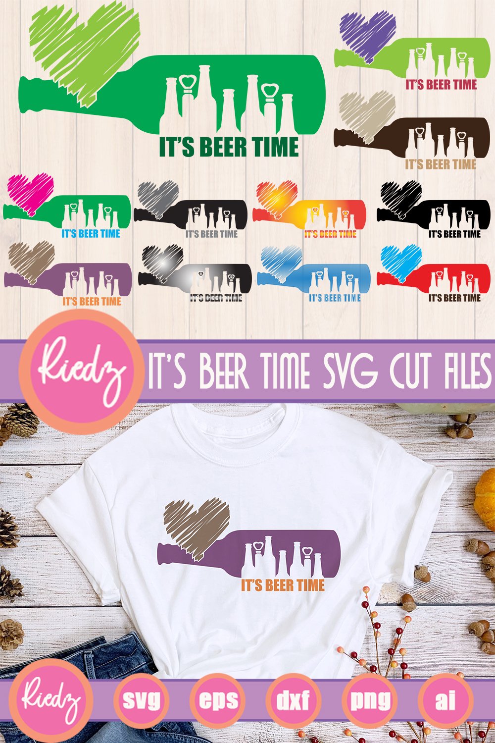 It's Beer Time Svg Cut Files, Beer Png Sublimation